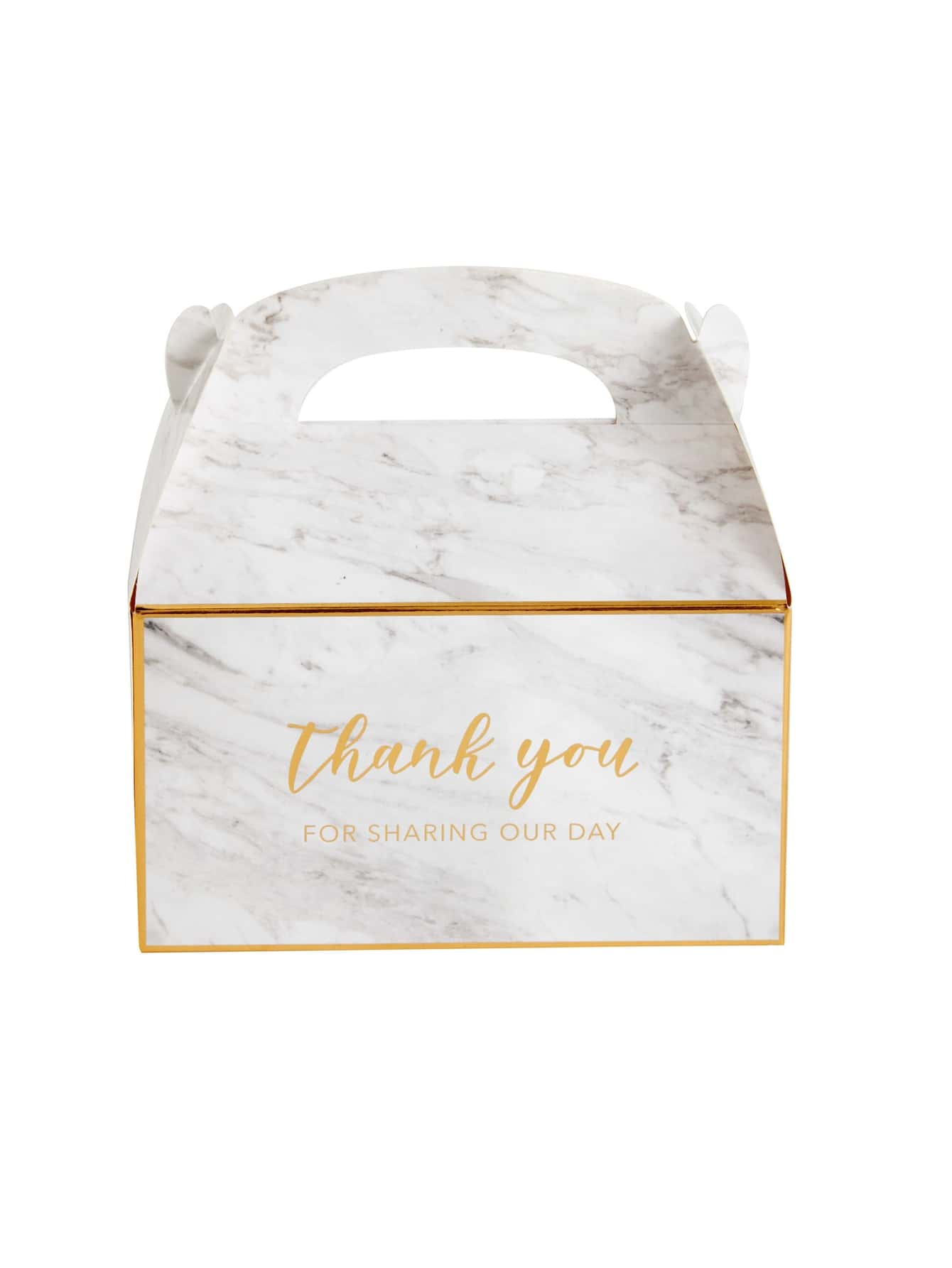 24 Pack White Gable Boxes for Favors, Wedding, Birthday, Thank You ...