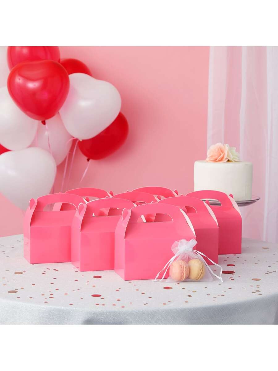 24-Pack Pink Gable Boxes - Pink Party Boxes For Kids Birthday, Party ...