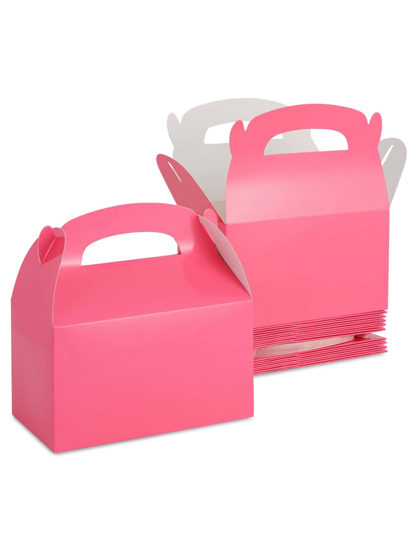 24-Pack Pink Gable Boxes - Pink Party Boxes For Kids Birthday, Party ...