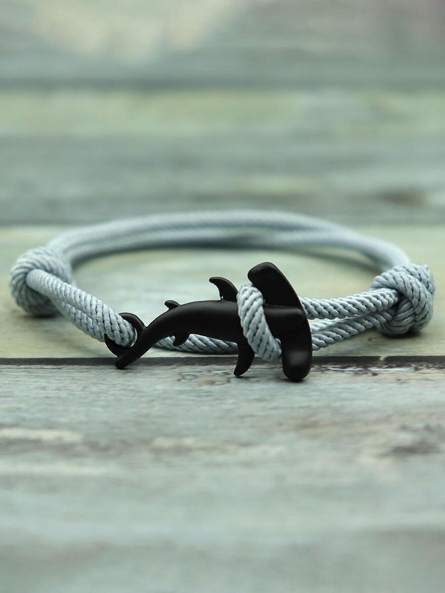 Handmade Milan Rope Bracelet Charms Marine Life Shark Bracelets For Men ...
