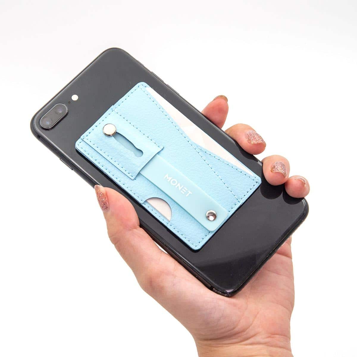 Monet 3-in-1 Smartphone Grip, Wallet, & Kickstand (Pink Glitter ...