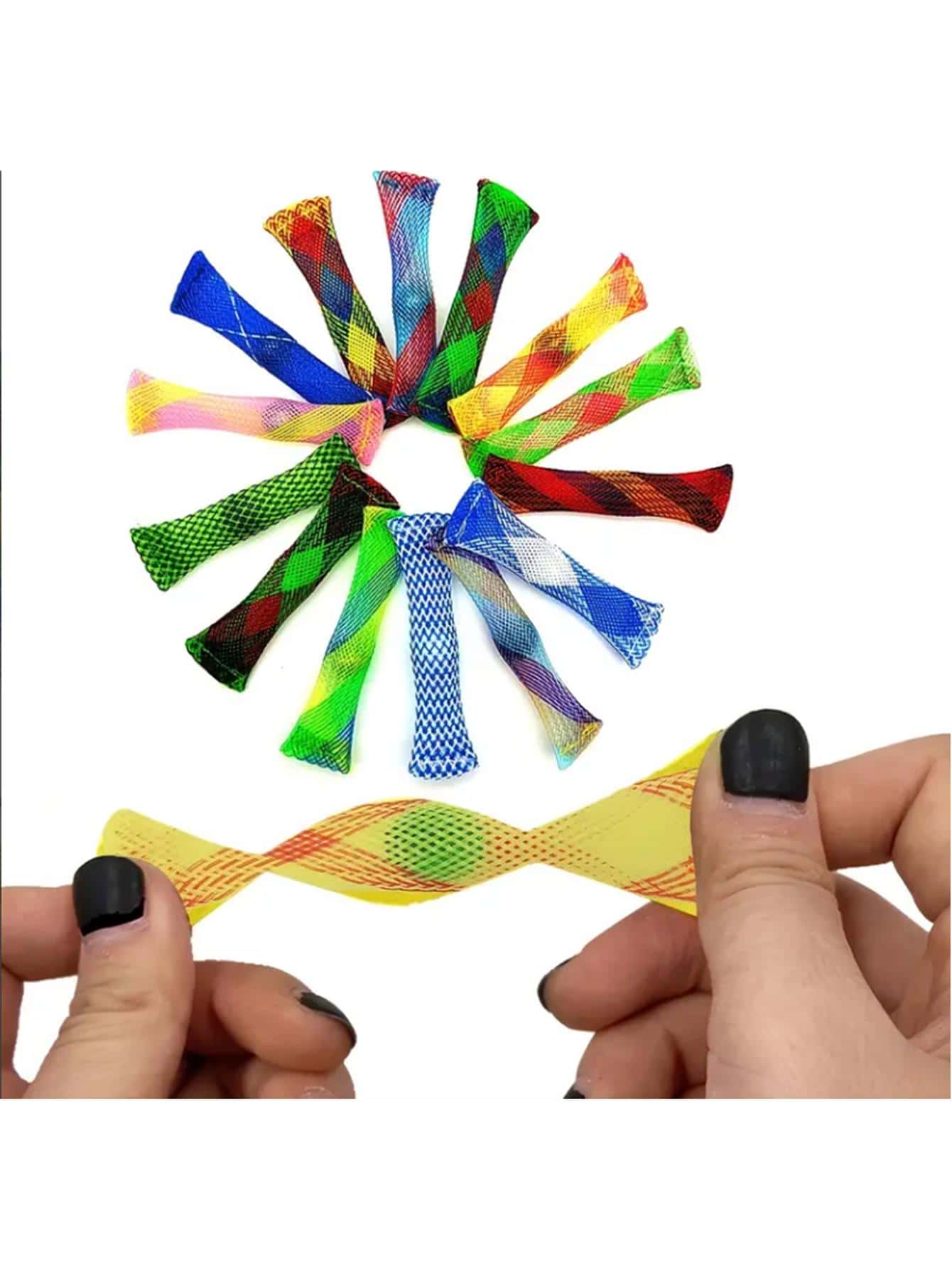 10PCS Mesh and Marble Fidget Toys - Slide Push Squeeze Stress Relieve ...