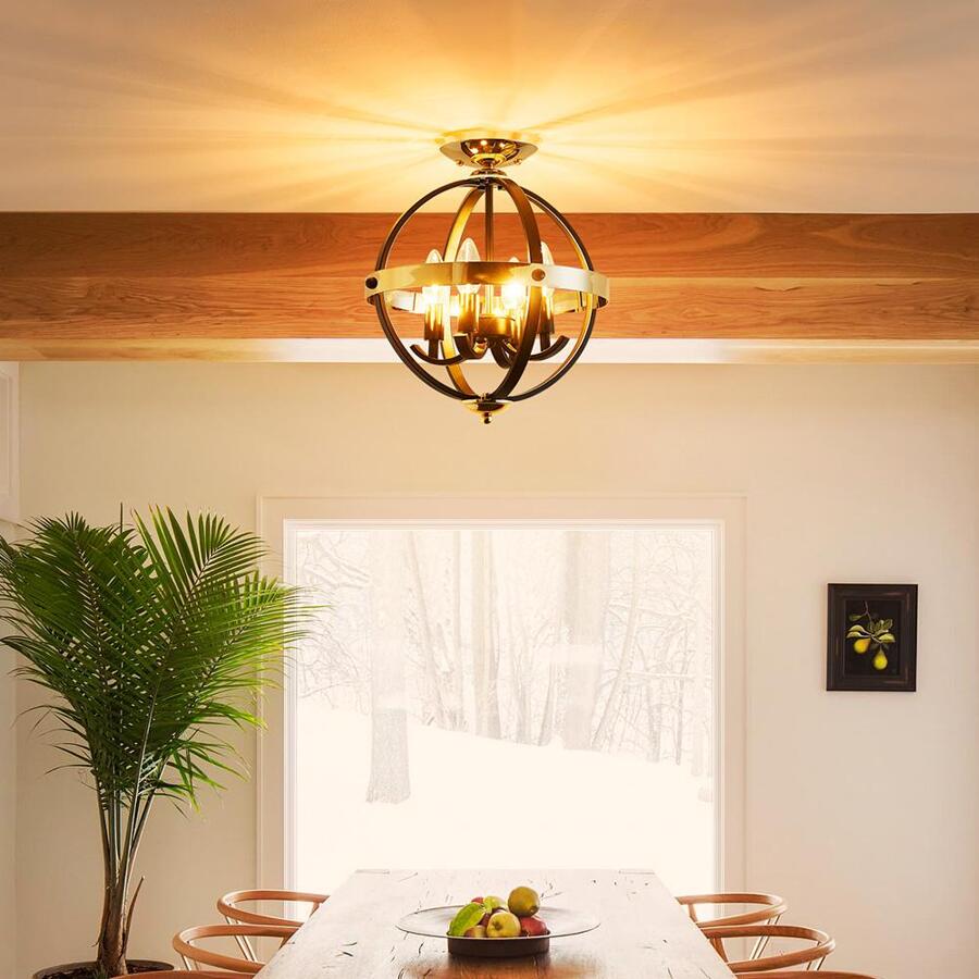 AGV LIGHTING CL029 Rustic Ceiling Light, Close to Ceiling Light, Rustic ...