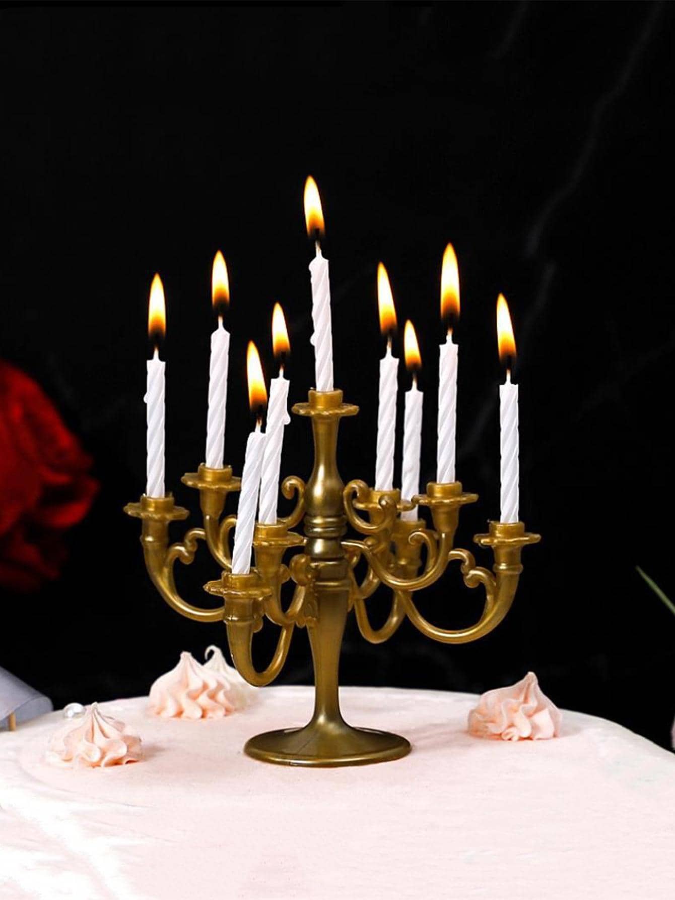 1set Candle & Candle Holder Design Cake Topper | SHEIN USA