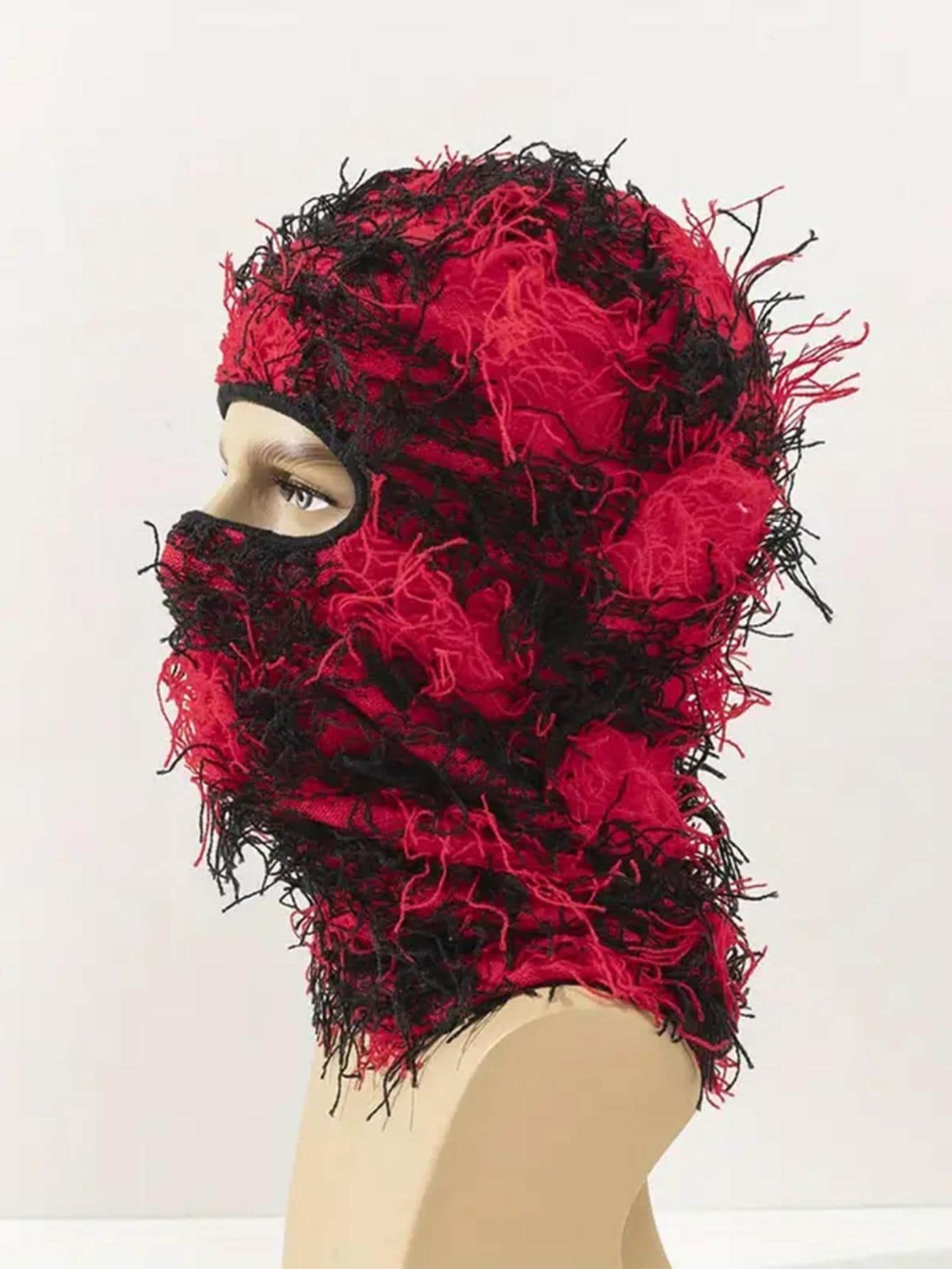 Two Tone Fuzzy Balaclava Cap | SHEIN USA