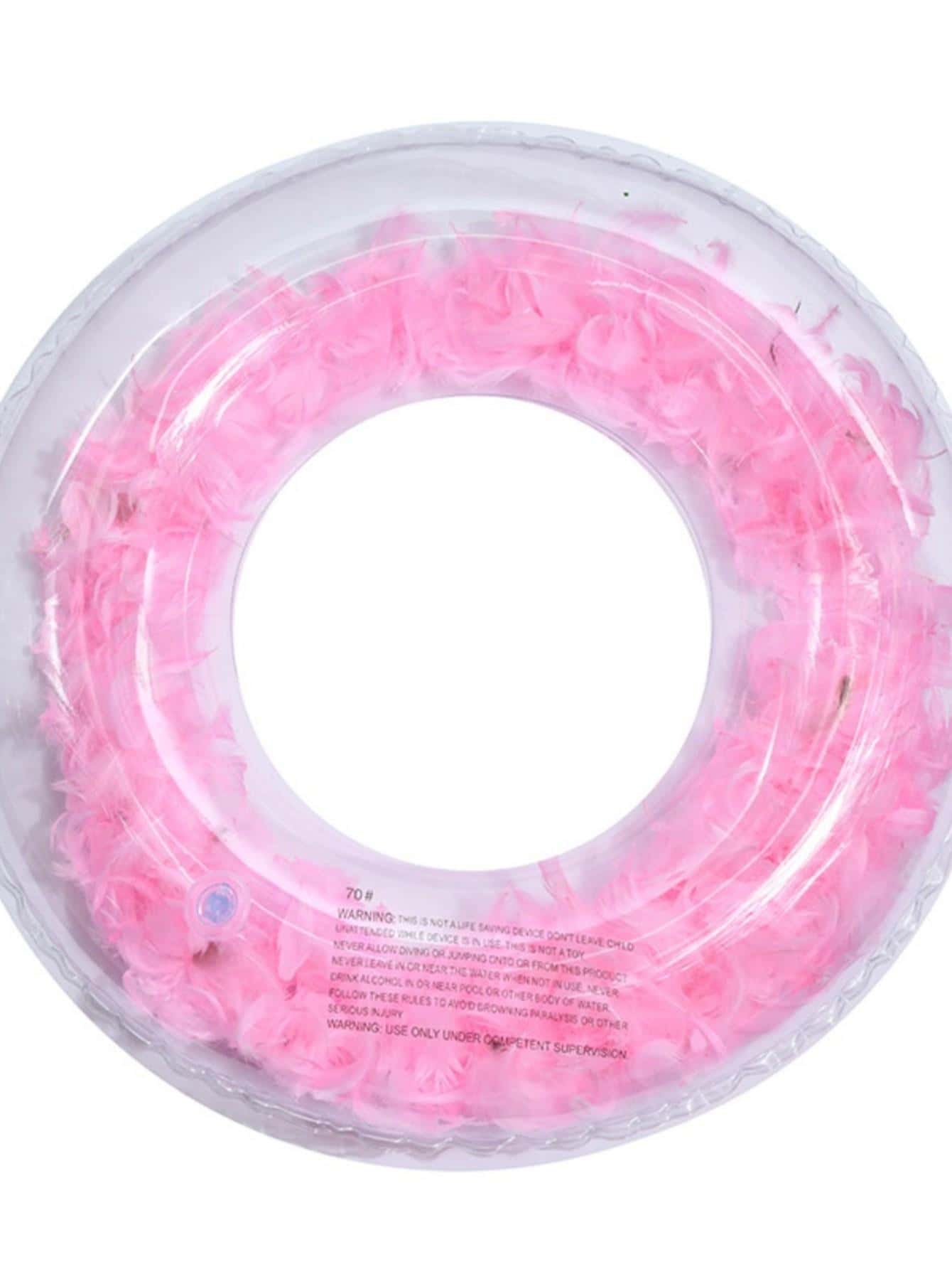 1 piece inflatable transparent feather design four-color PVC floating pool water beach floating ...