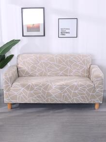 1pc Geometric Pattern Sofa Slipcover, Modern Polyester Stretch Sofa ...