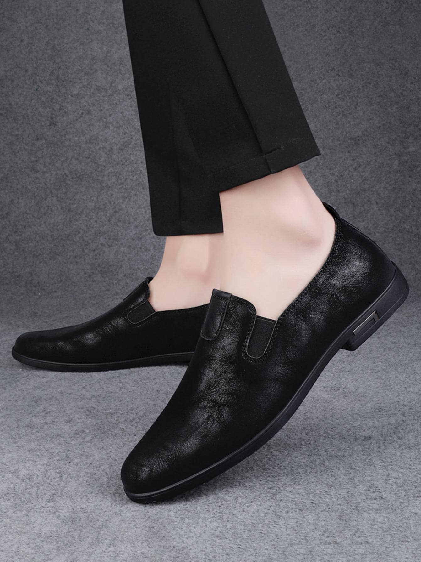 Uomo elastico cinturino Abiti lavoro ufficio nero Scarpe di | SHEIN ITALIA