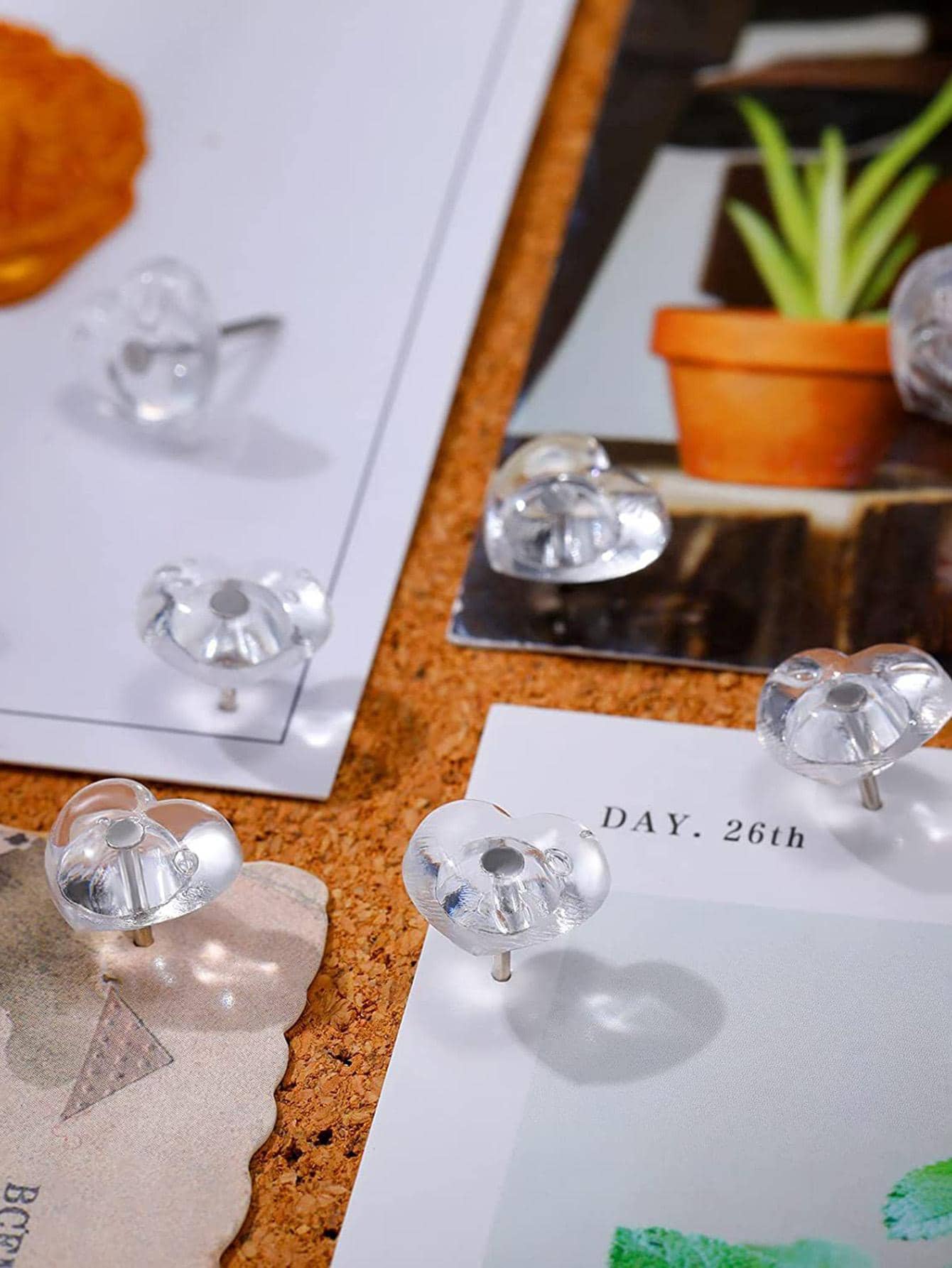 50pcs Clear Plastic Pushpin | SHEIN USA