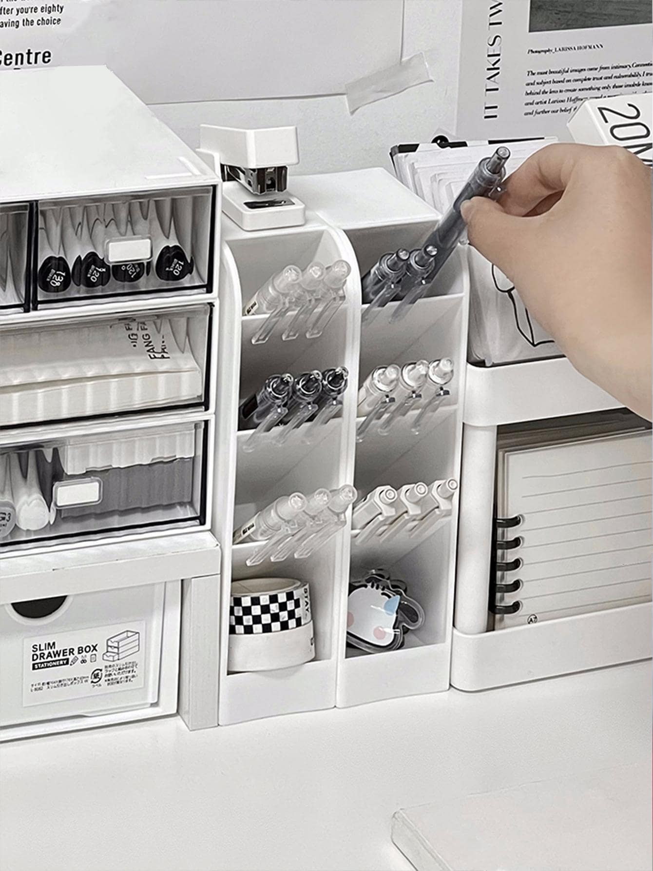 1pc Multi-grid Stationery Storage Box | SHEIN USA