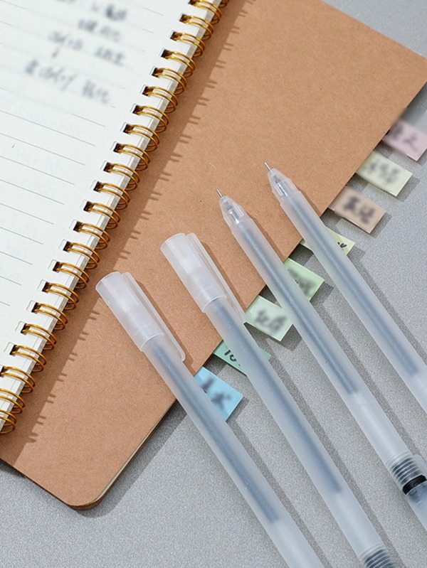 10pcs Simple Gel Pen, Simple Plastic Black Gel Pen Set For Office ...