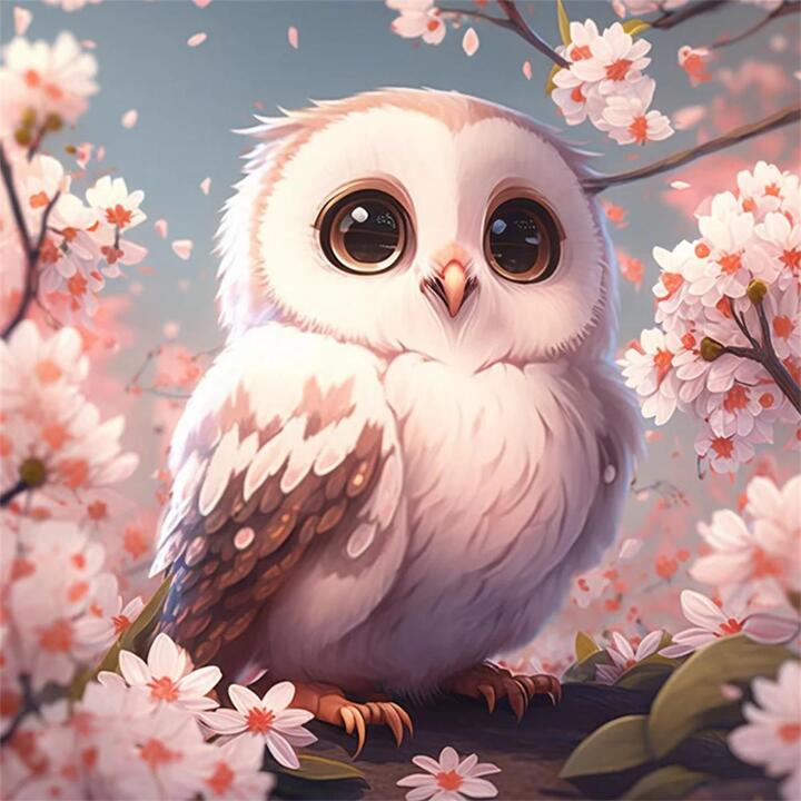 Cute Owl Pictures Print