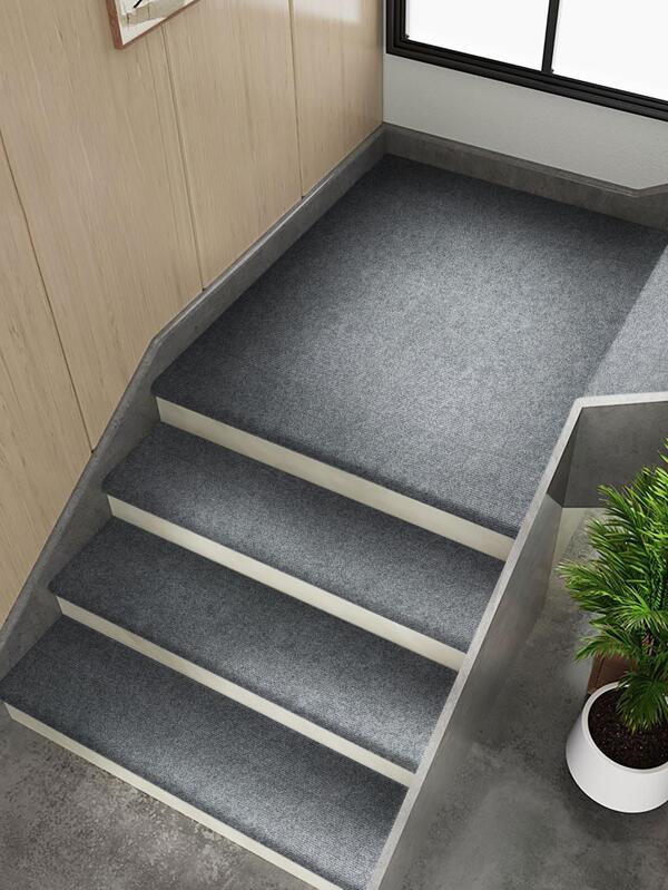 4pcs/set PVC Floor Sticker,Minimalist Dark Grey Peel Stick Floor Tile ...