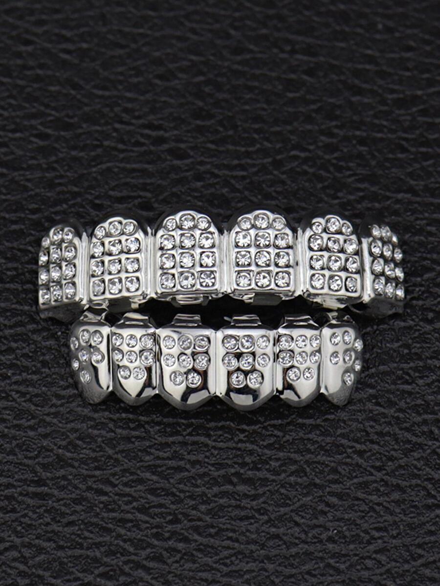 1pair Rhinestone Decor Dental Brace | SHEIN USA