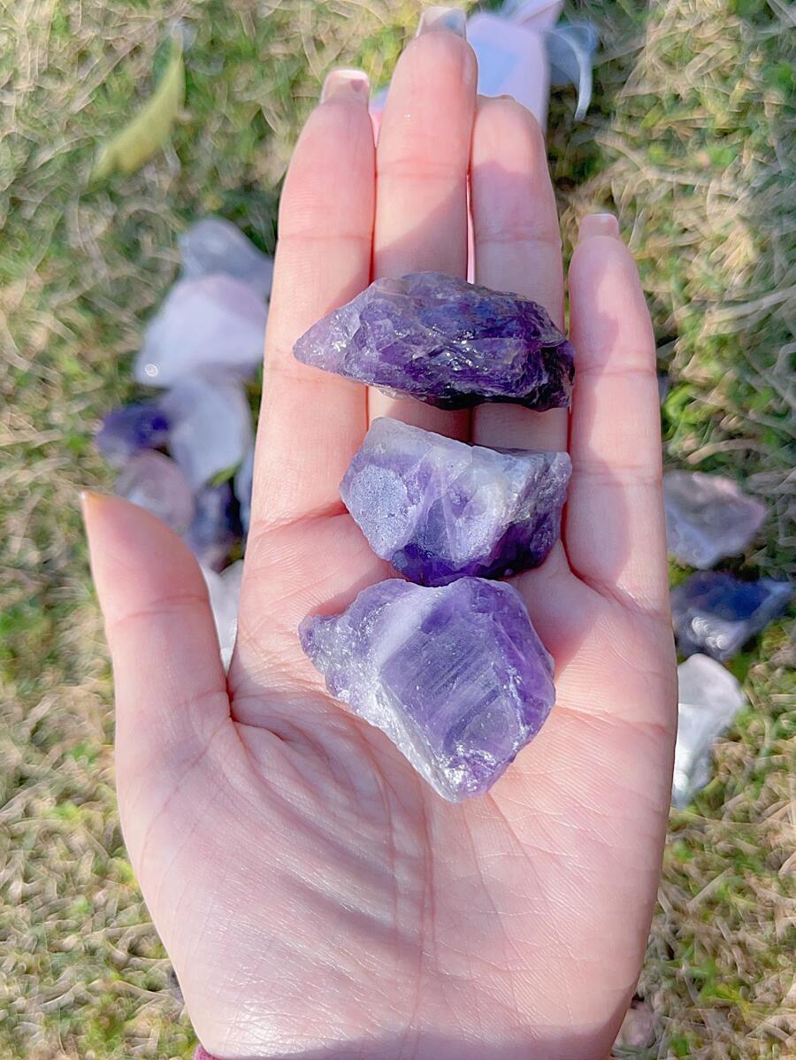 1pc 100G Natural Crystal Amethyst Rough Raw Stone Healing Gemstones ...