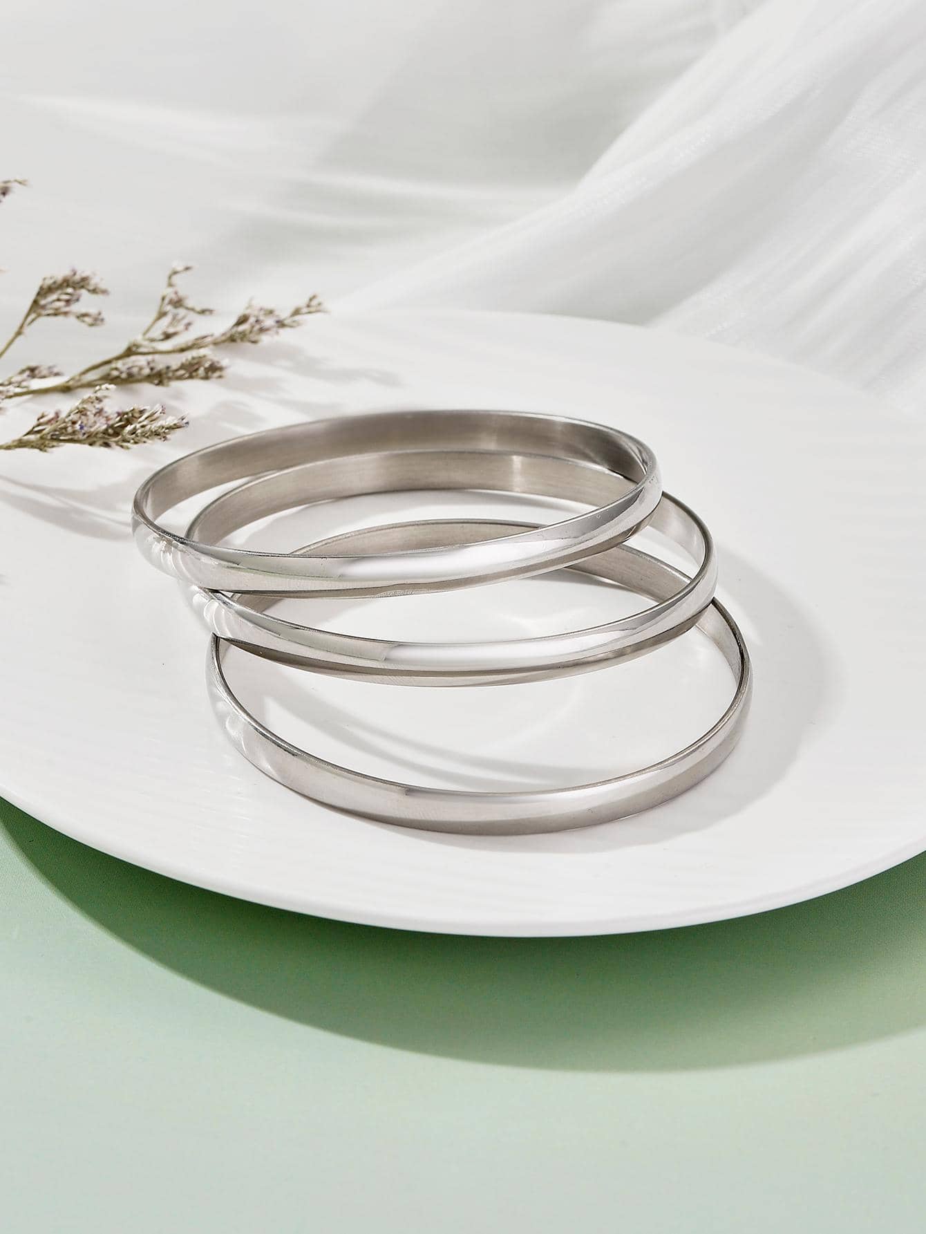 3pcs/set Minimalist Bangle | SHEIN USA