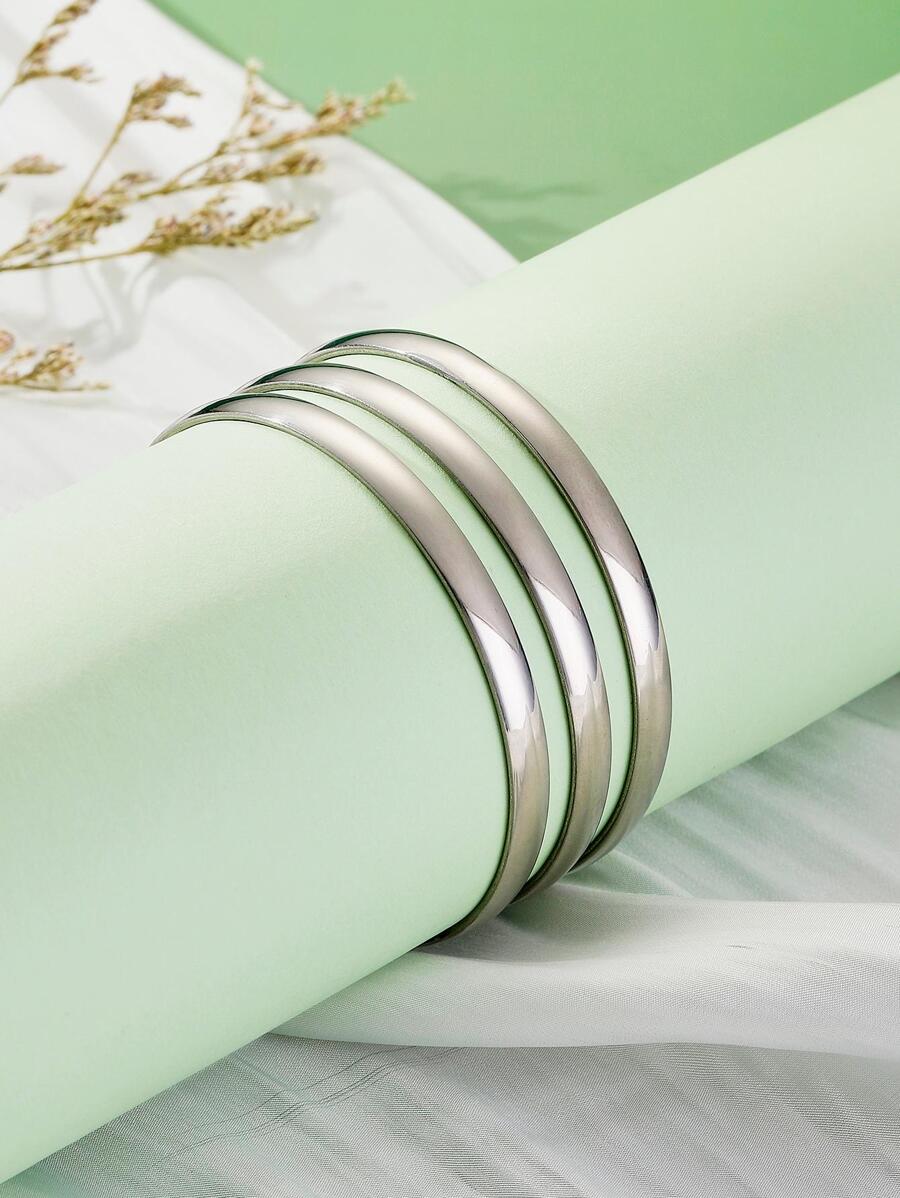 3pcs/set Minimalist Bangle | SHEIN USA