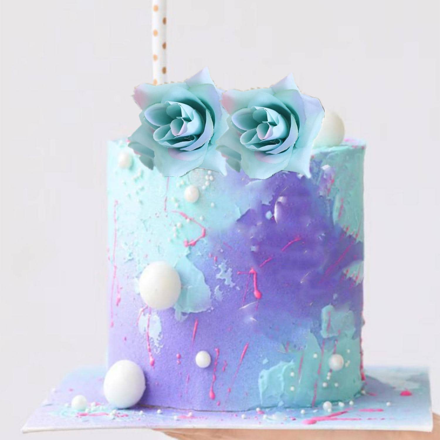 2pcs Flower Design Cake Topper | SHEIN USA