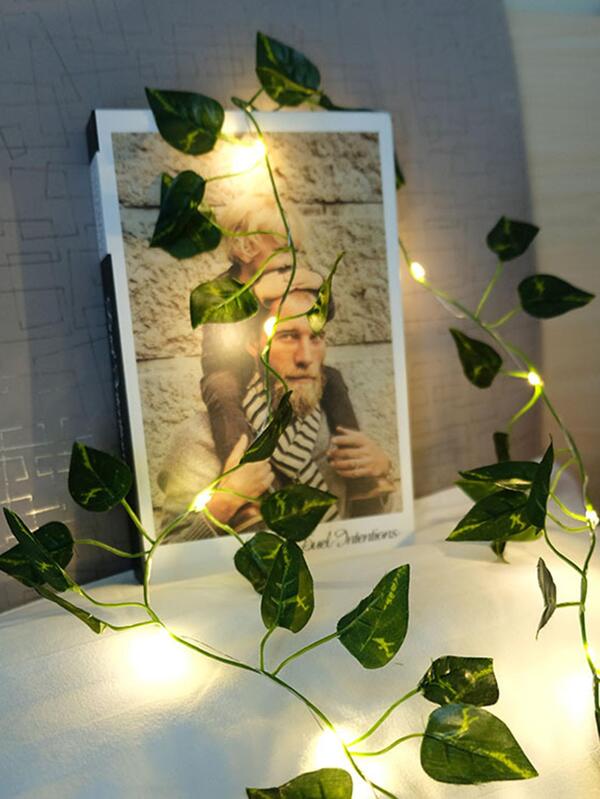 1pc 2m 20 Led Plastic String Light, Cottagecore Leaf Decor Extendable ...
