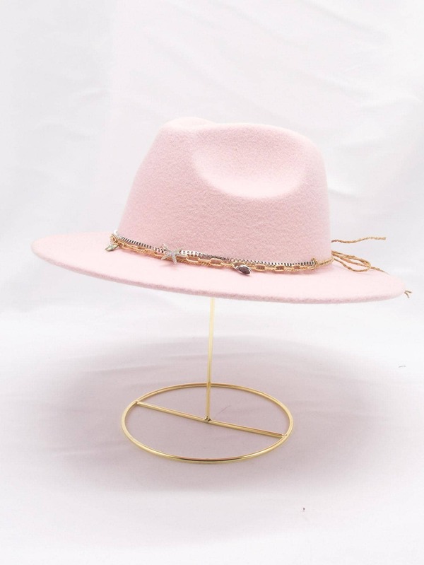 Chain Decor Fedora Hat | SHEIN USA