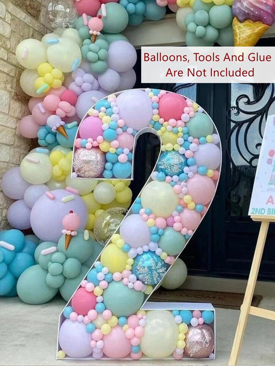91.5cm Number Balloon Filling Box Balloons Not Included, 1st Birthday ...