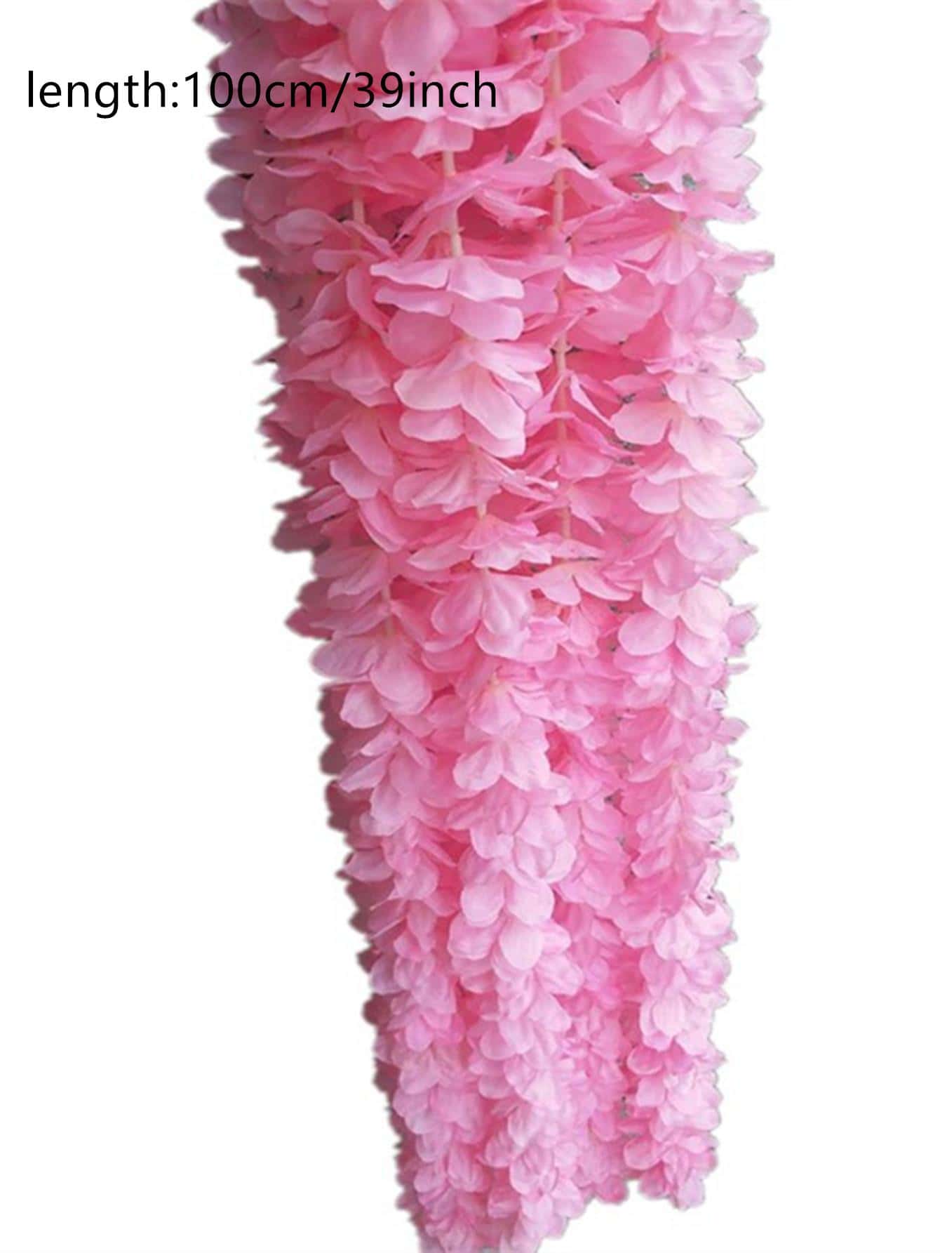 10pcs 100cm/39inch Artificial Silk Wisteria Flower Vines Hanging Rattan Flowers Wedding Home ...