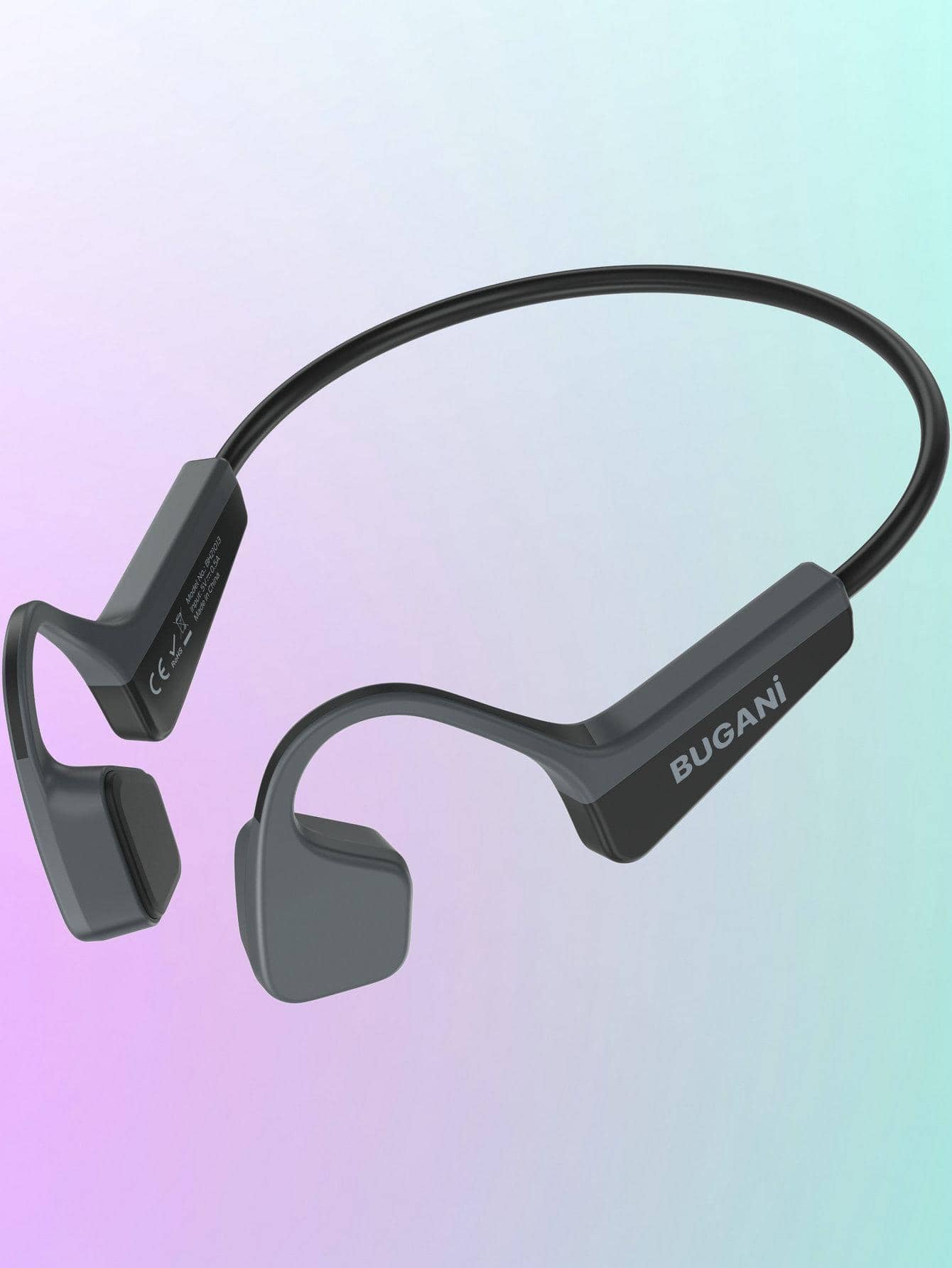Bugani Bone Conduction Headphones Open Ear Earbuds Over Ear Headsets ...