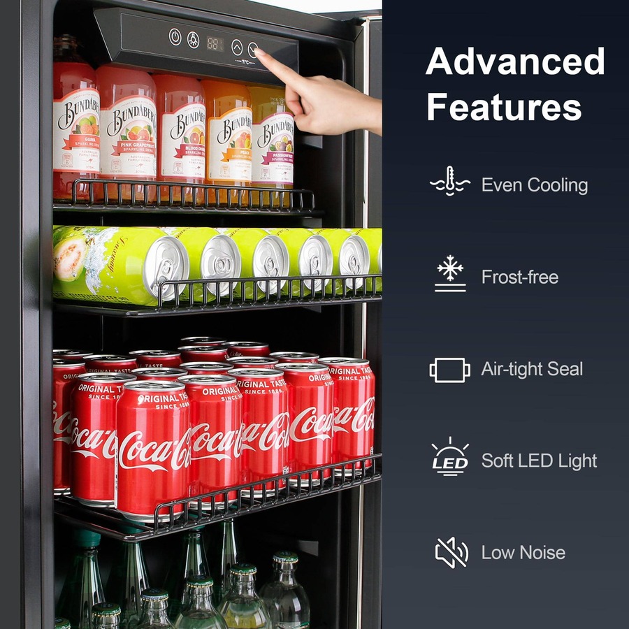 Beverage Refrigerator Cooler, Holds up to 118-Can Mini Fridge with ...