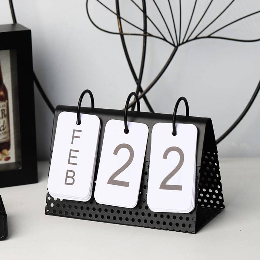 1pc Desktop Calendar, Black Iron Plain Calendar For Home Decor | SHEIN USA