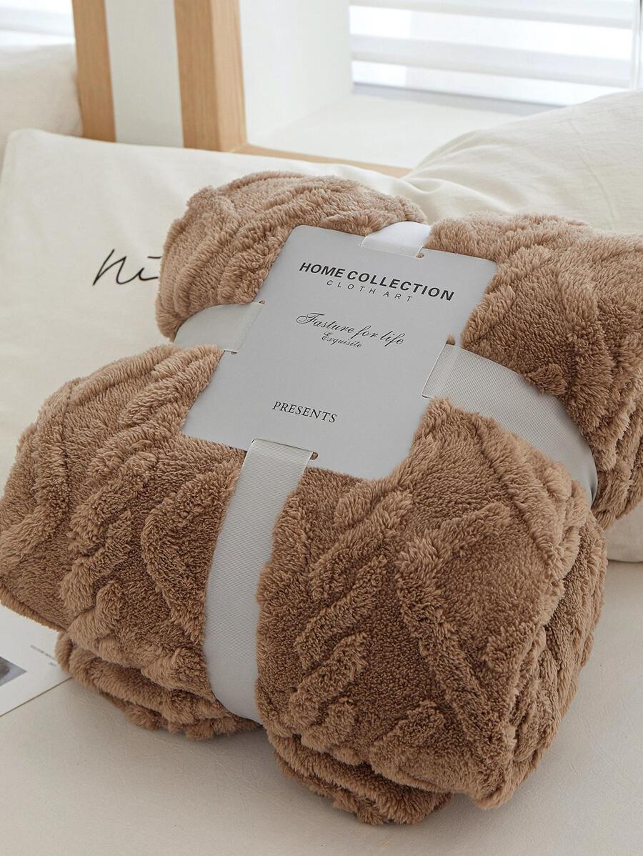 1pc Solid Color Blanket, Minimalist Plain Woven Fabric Multi-size Warm ...