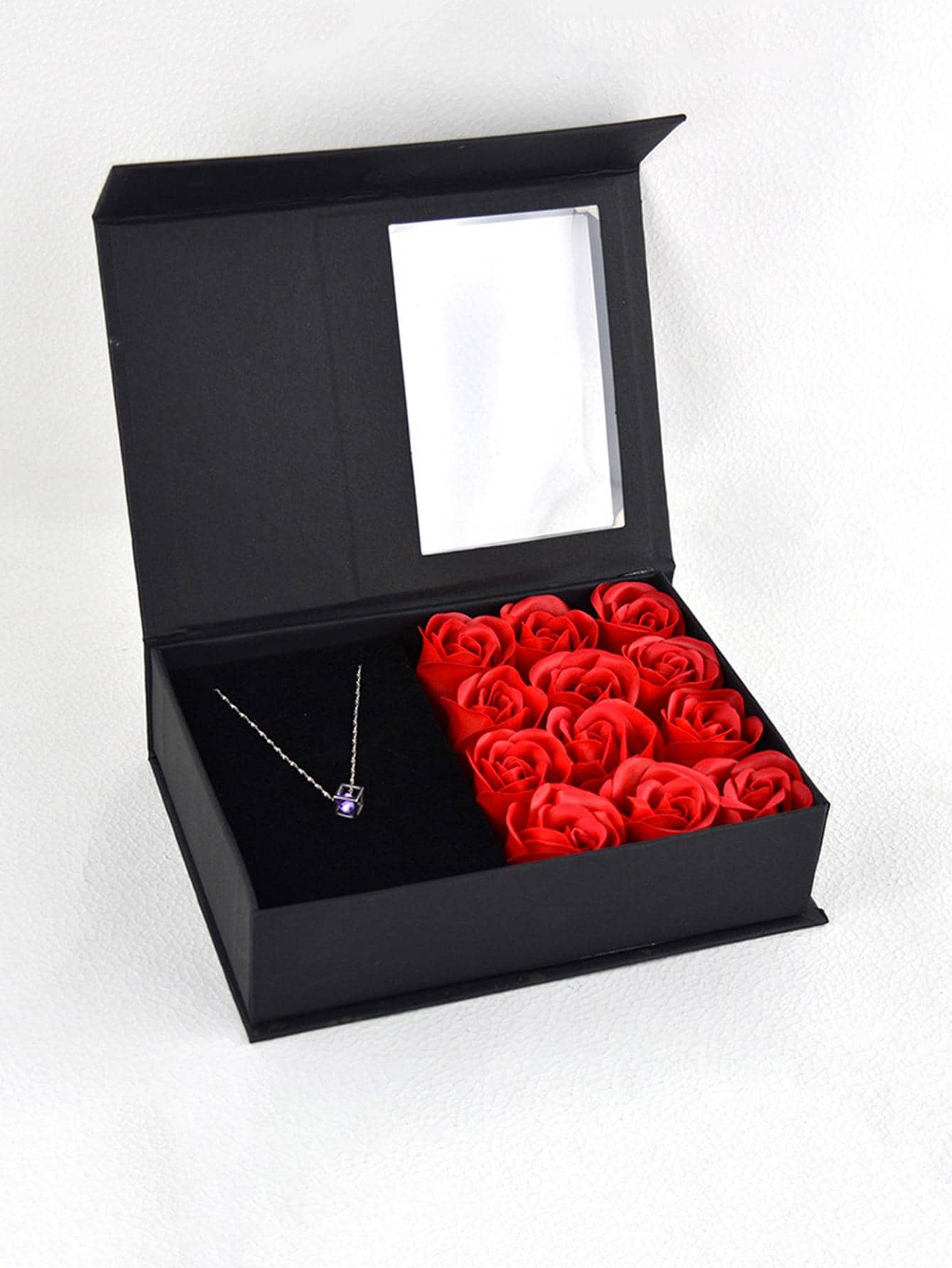 1pc Fashionable Flower Decor Geometric Design Jewelry Packaging Box For ...