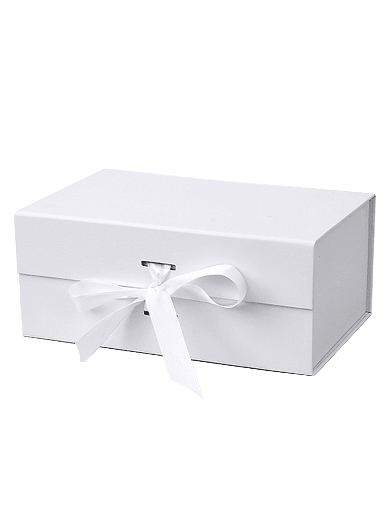 1pc Bow Decor Gift Box, White Paper Present Packaging Box, For Gift ...