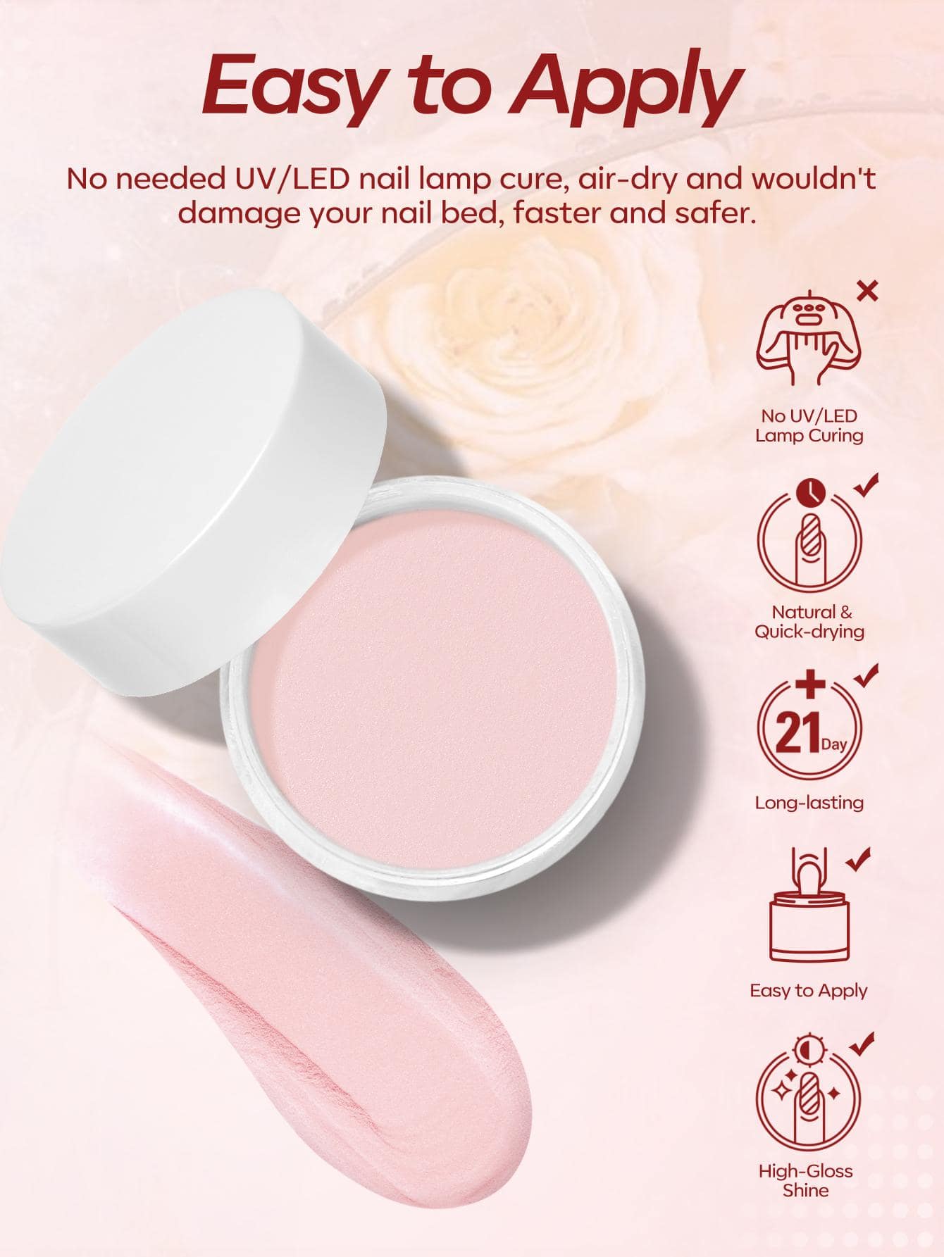 AZUREBEAUTY Dip Powder - Translucent Sheer Peach Color/Nude Pink Color ...