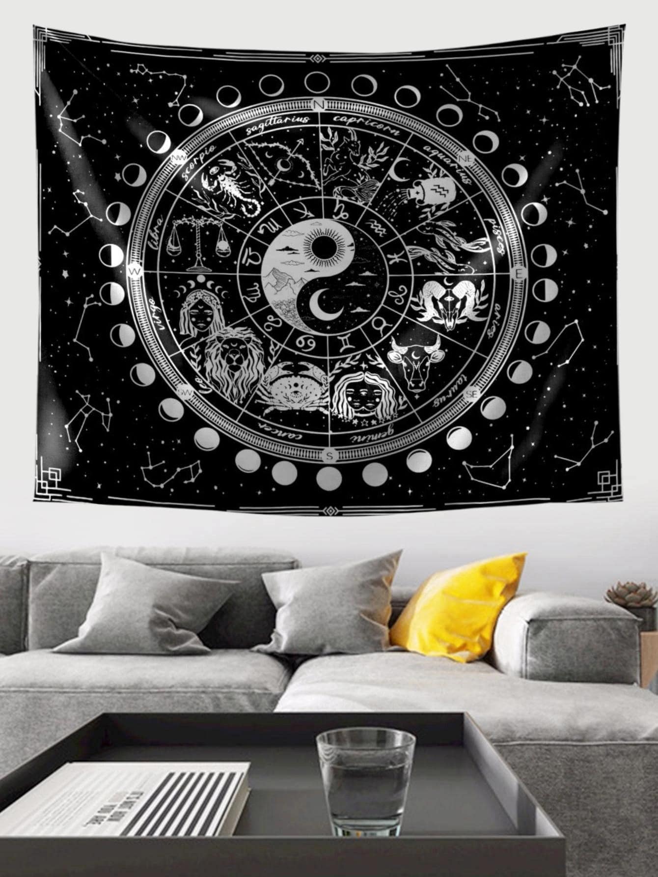 Sun & Moon Pattern Tapestry | SHEIN USA