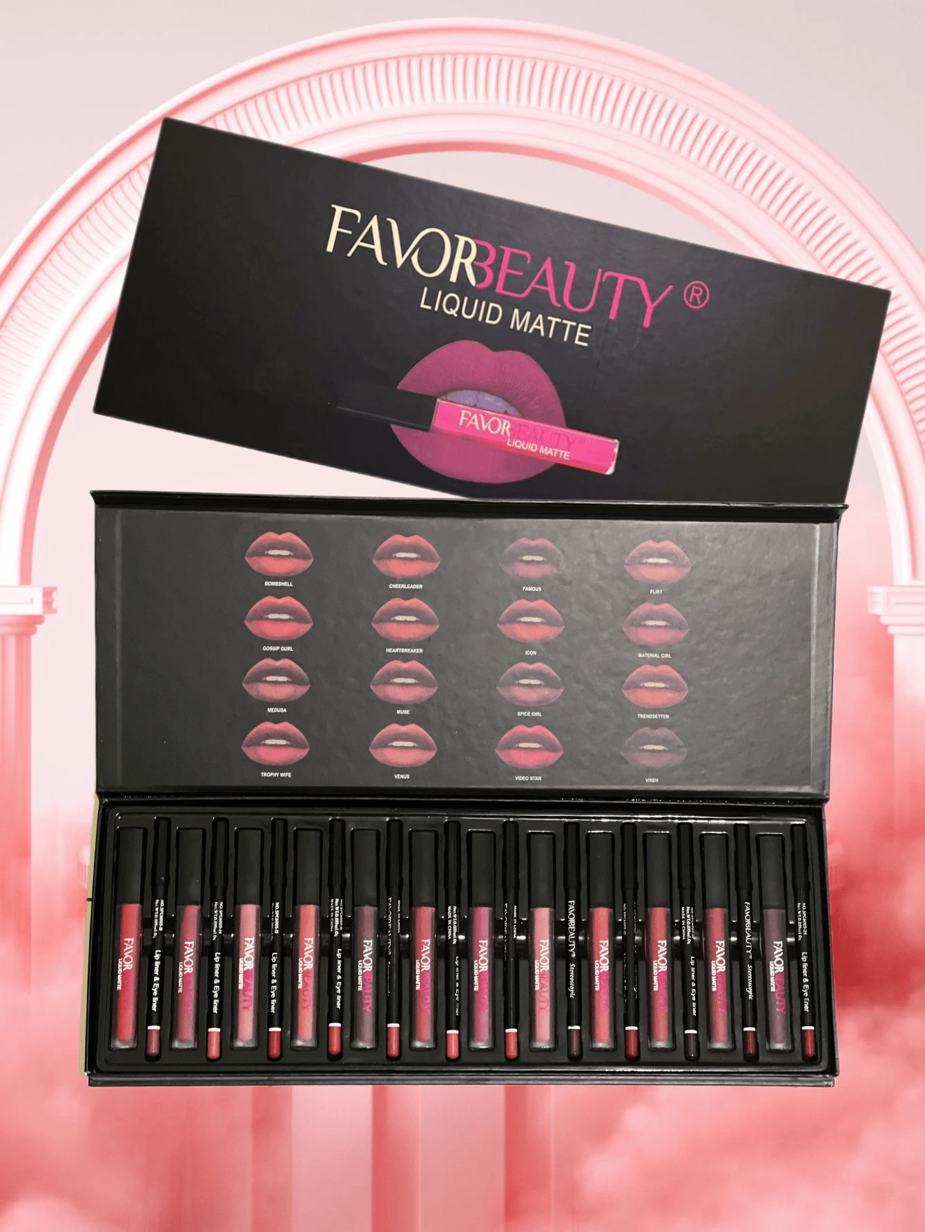 12 Liquid Lipstick 12 Lip Liner 12 Long Lasting Matte Mist Colors