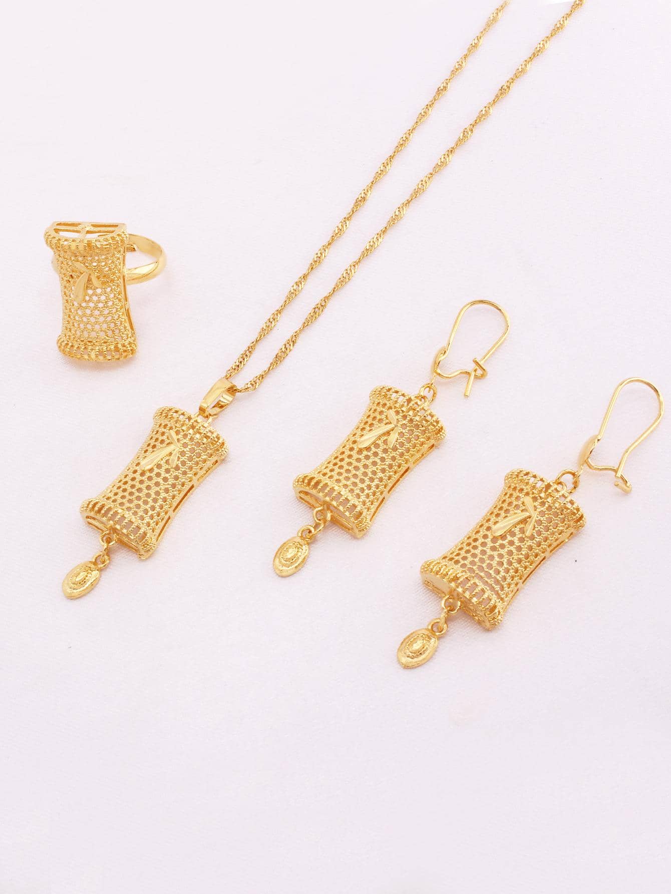 Dubai luxury jewelry sets India wedding gifts bridal Necklace set gold ...
