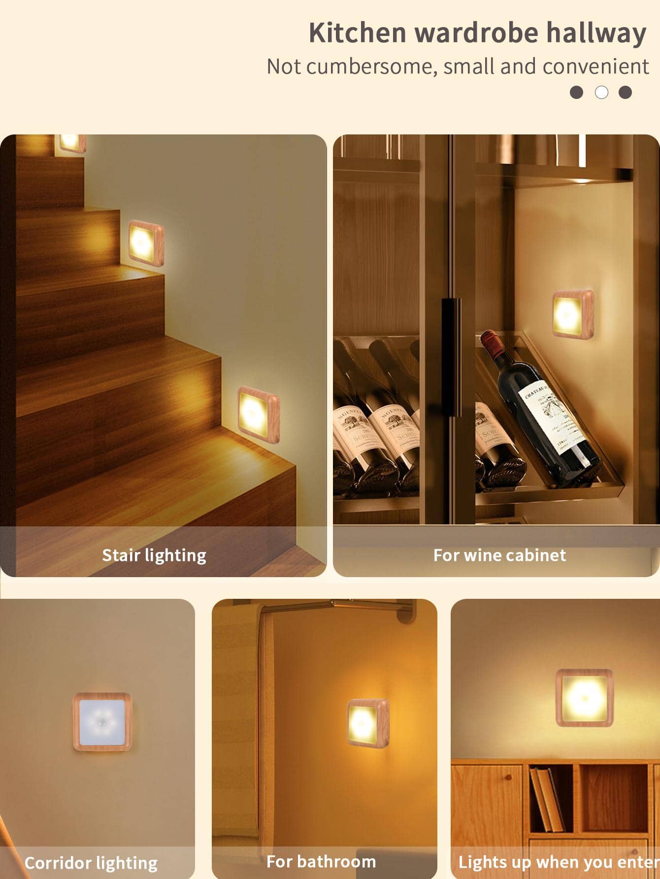 Led Human Body Cabinet Sensor Light, Nordic Style Intelligent Wireless ...