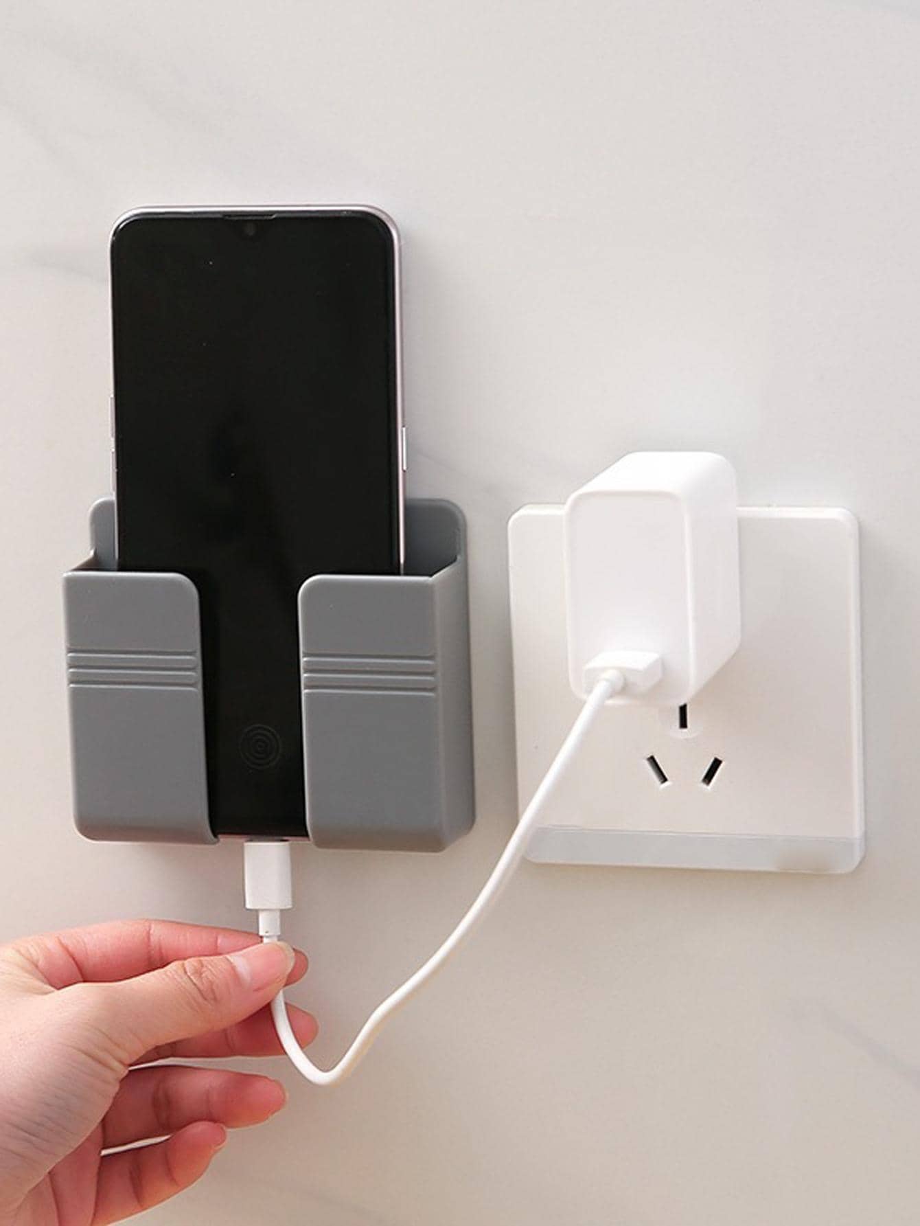 1pc Wall Mounted Phone Charging Holder