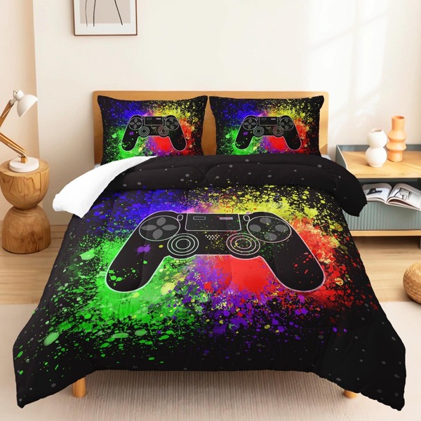 Gaming Comforter Sets for Boys Kids Used to Gamer Room Decor,Controller ...
