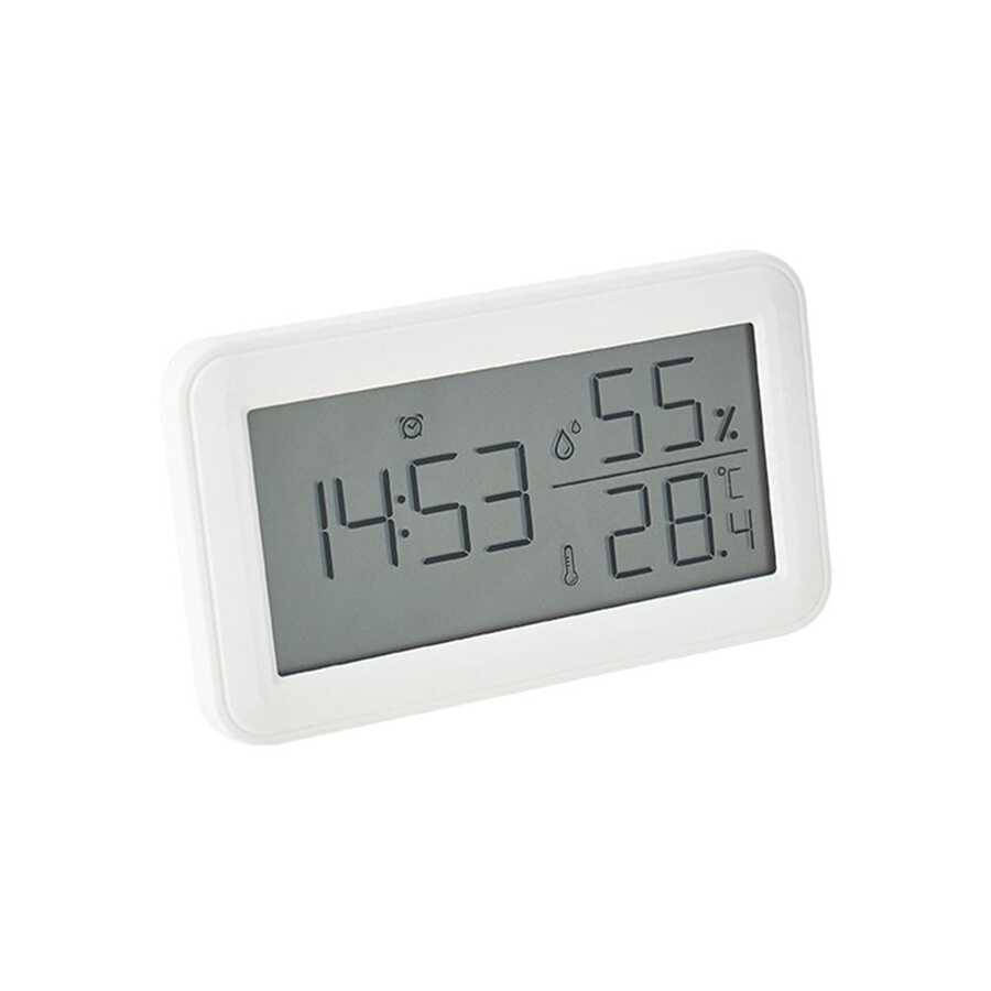 Digital Alarm Clock Lcd Large Screen Time Date Display Temperature ...