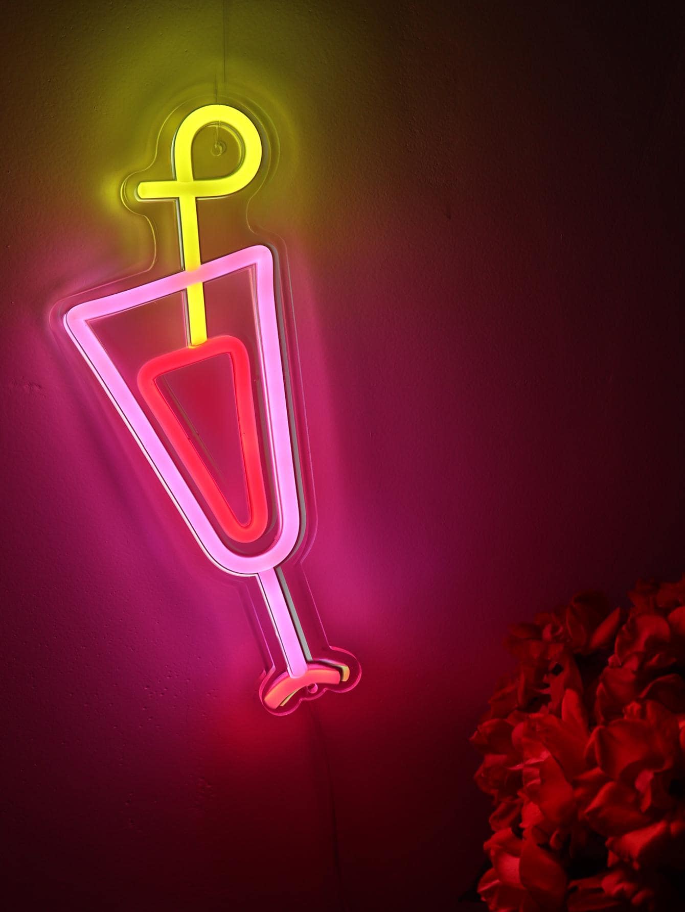 1pc Drink Shaped LED Wall Neon Sign | SHEIN USA