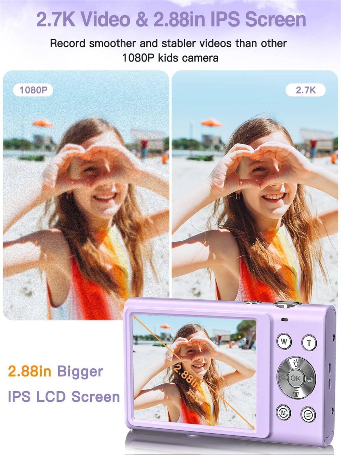 Digital Camera 4K 48MP Autofocus Kids Camera With 32 GB Card 16X Zoom ...