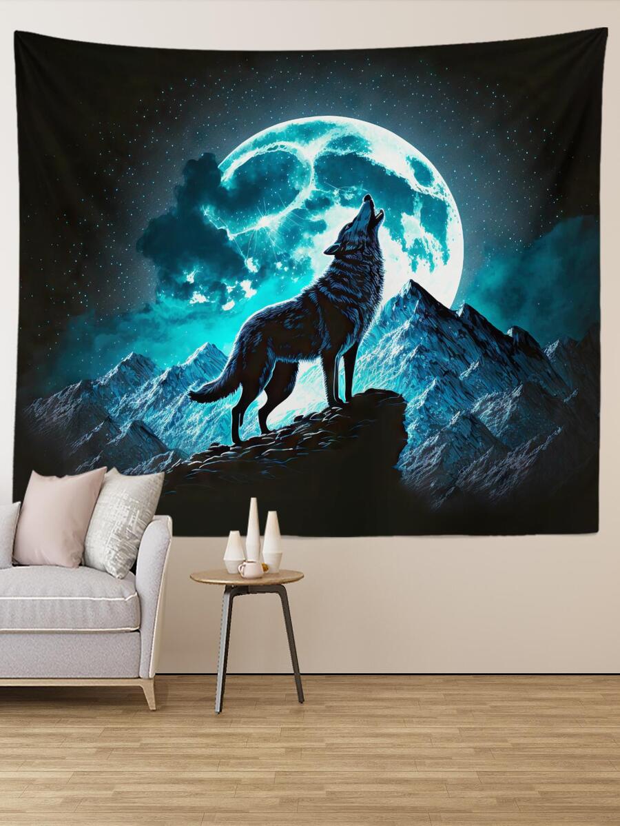Wolf Pattern Tapestry | SHEIN USA