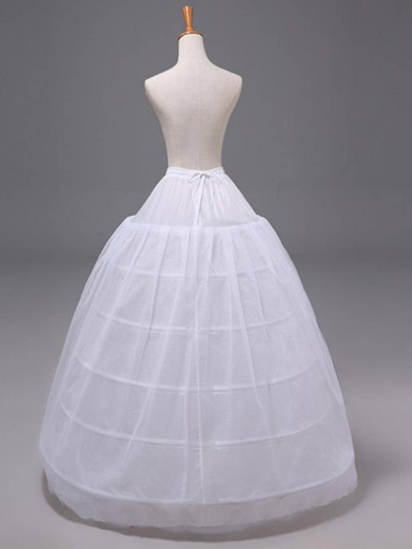 1pc White Princess Crinoline Petticoat, 6 Layers With Mesh Fabric, Can ...