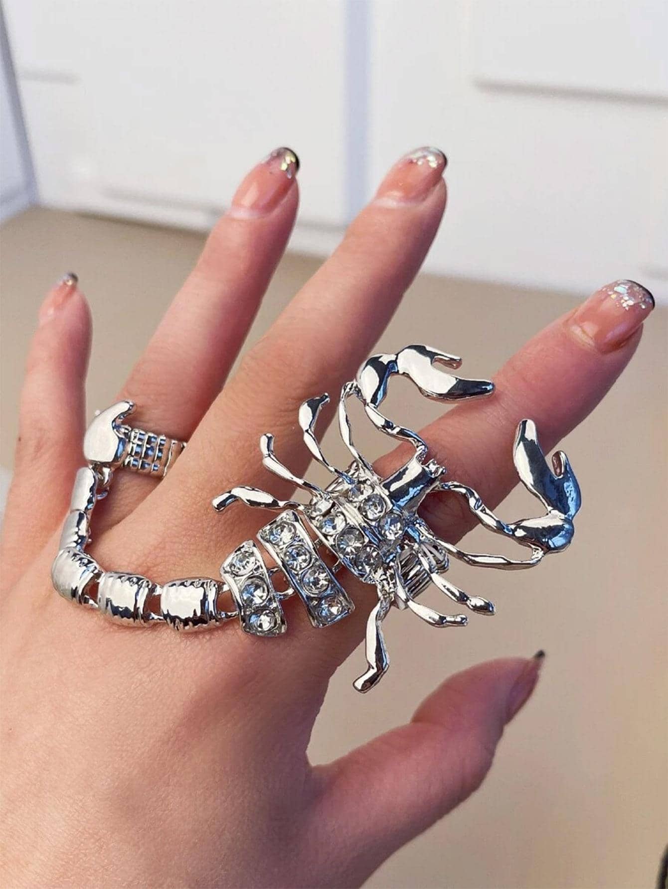 Rhinestone Scorpion Decor Ring | SHEIN USA