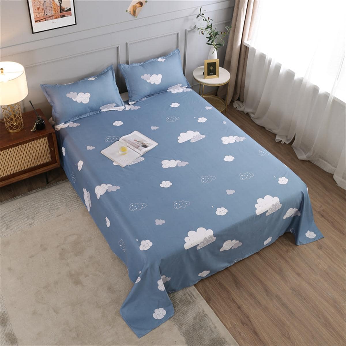 Cloud Print Flat Sheet | SHEIN USA