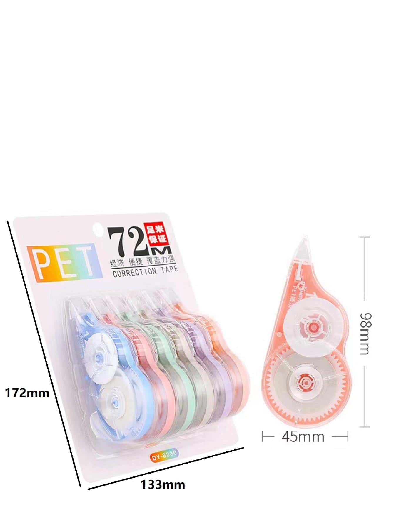 1pc/6pcs 72m High-Capacity Correction Tape Set, Student Correction Tape ...