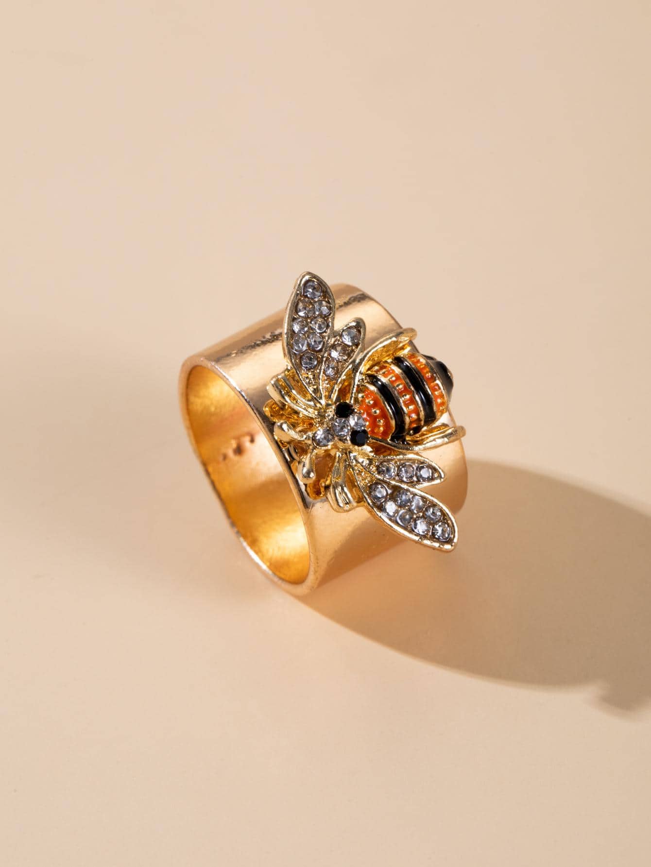 Rhinestone Bee Decor Ring | SHEIN USA
