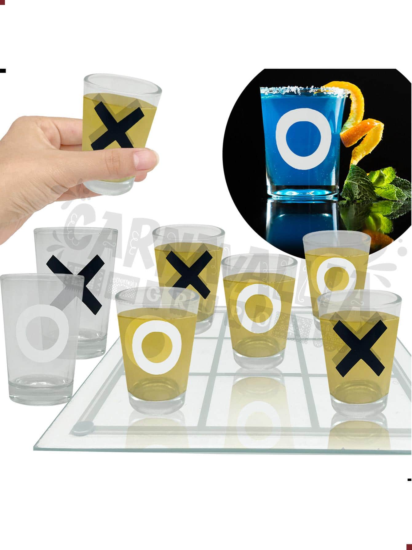 Juego de Mini Shots Clásico Gato Mesa Bar Fiesta Tic Tac Toe Reunión Amigos | Moda de Mujer ...