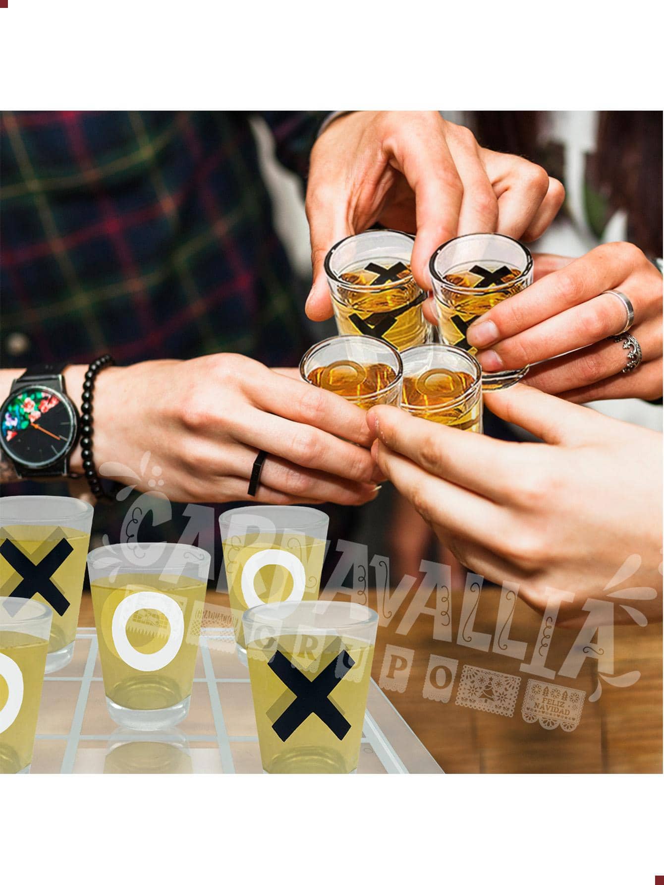 Juego de Mini Shots Clásico Gato Mesa Bar Fiesta Tic Tac Toe Reunión Amigos | Moda de Mujer ...